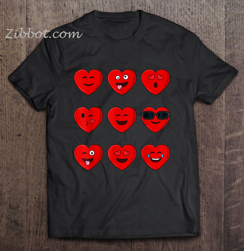 Heart Emojis Emoticons t shirt